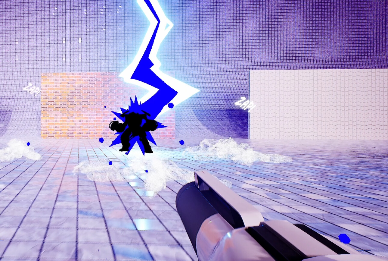 ArtStation - Work in Progress zap Gun with flash Frames