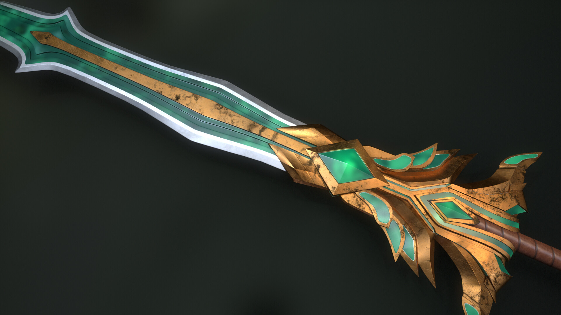 ArtStation - Green enchanted sword