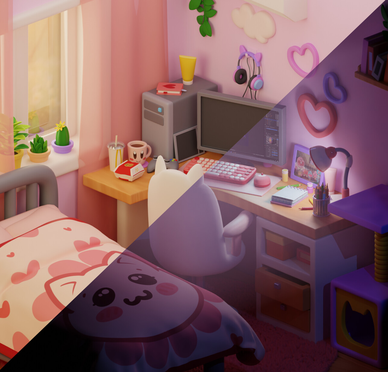 ArtStation - cute room