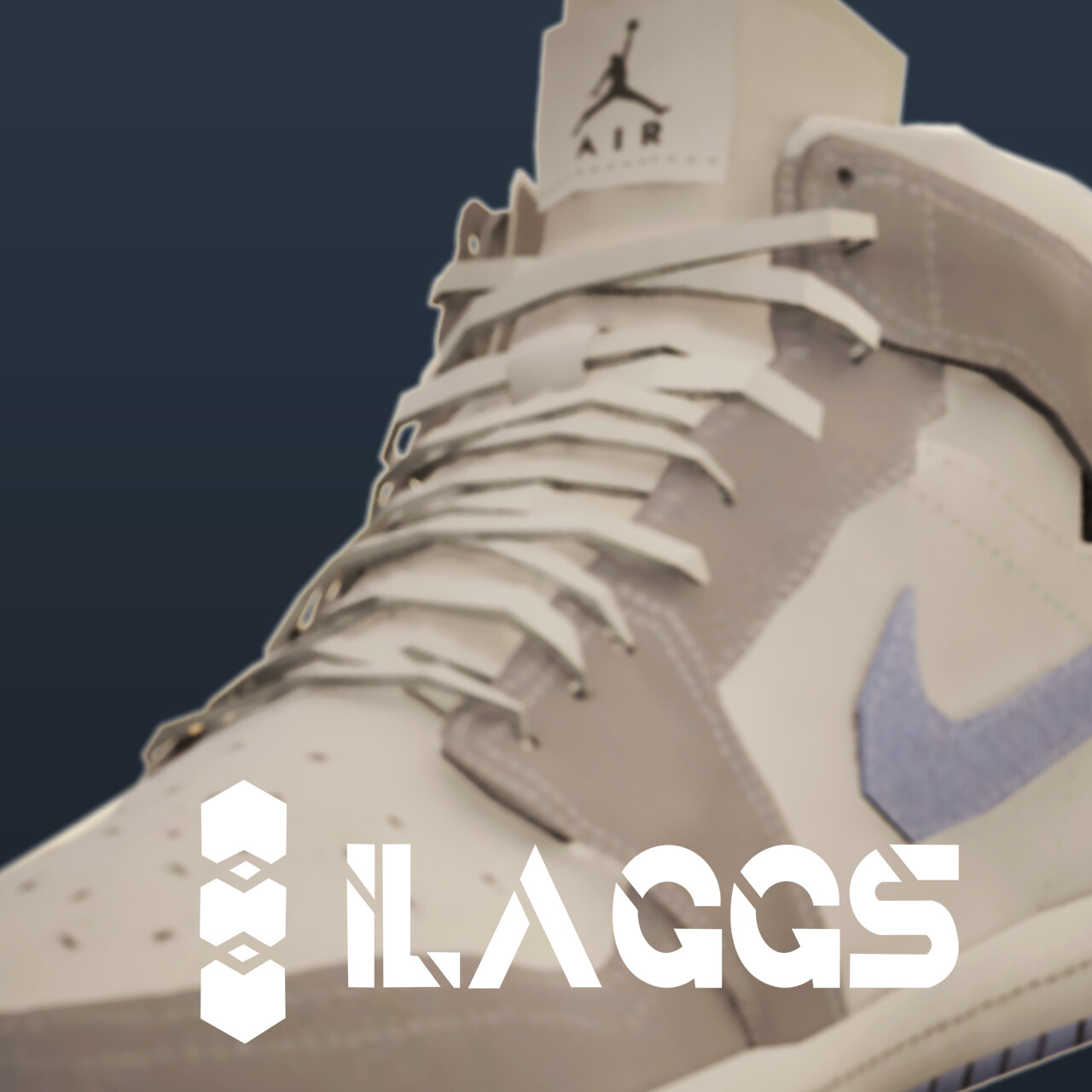 ArtStation - Air Jordan 1 Mid Grey Blue