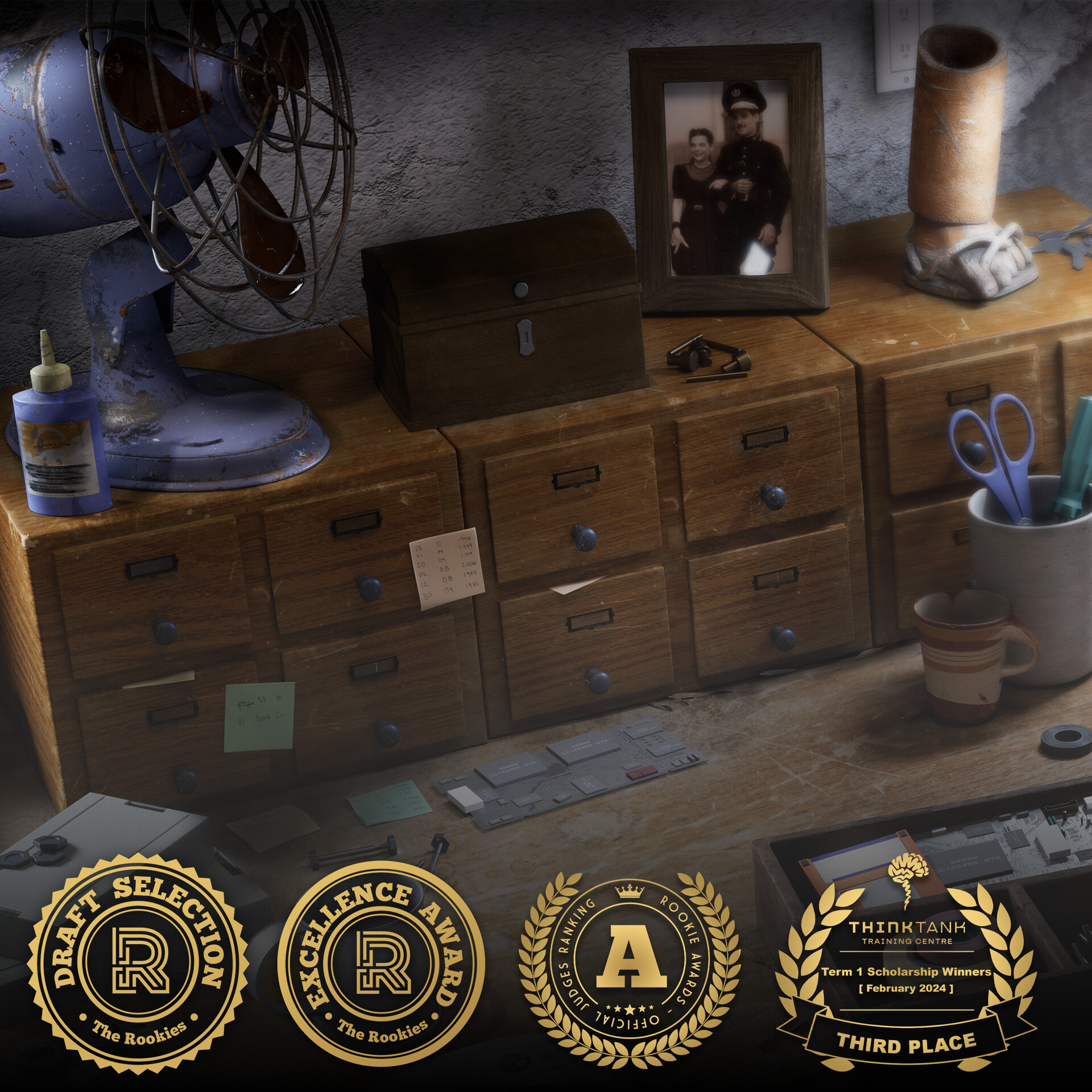 ArtStation - Antique Shop Desk | 3D Generalist Scene