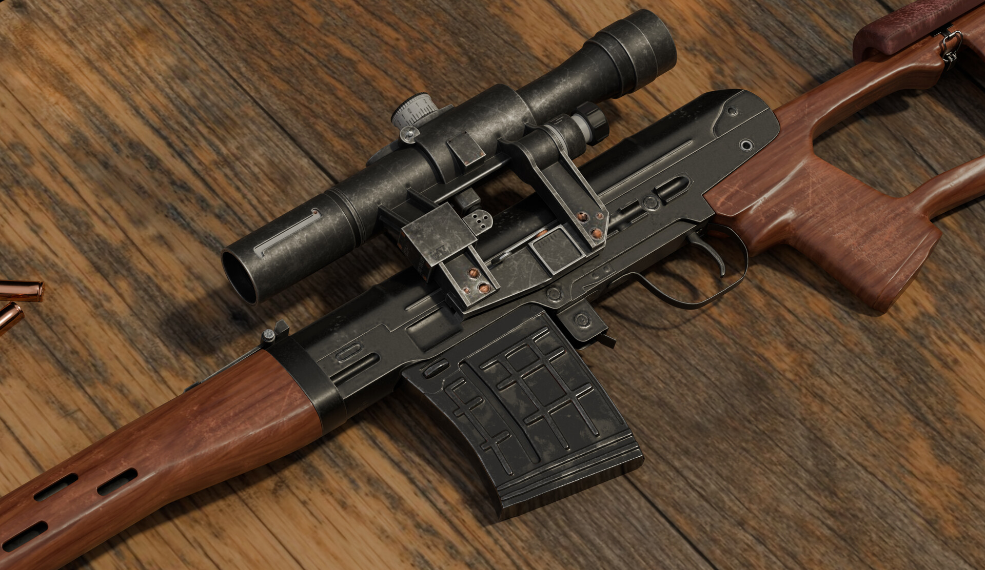 ArtStation - svd gun 3d model