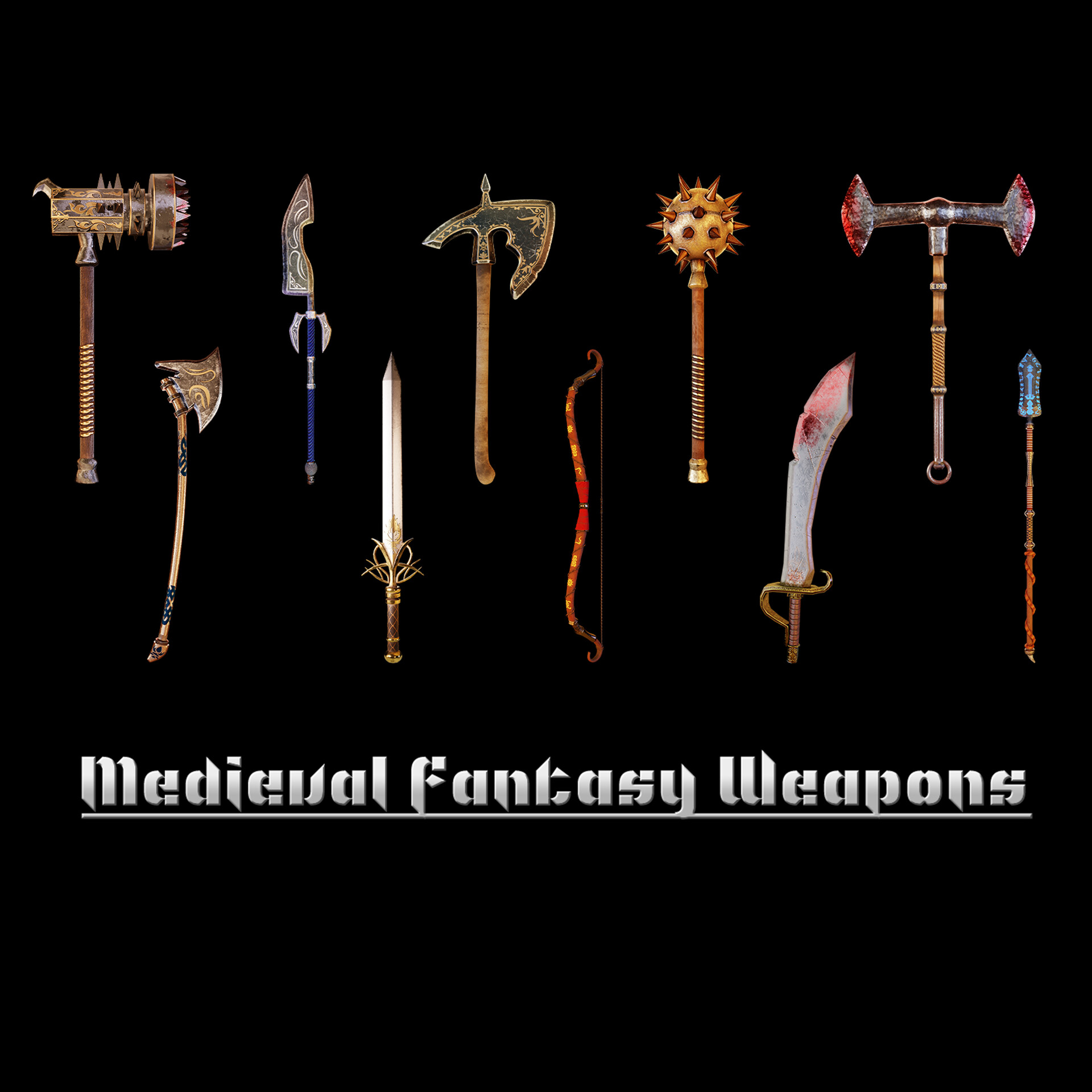 ArtStation - Medieval Fantasy Weapons