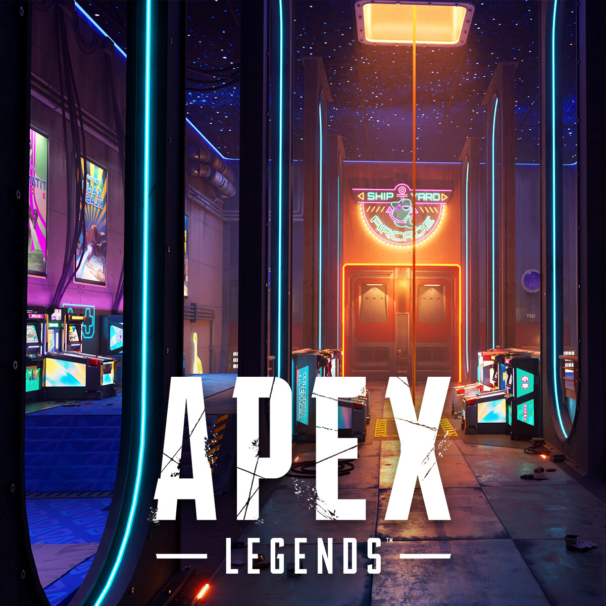 ArtStation - Apex Legends Season 22 E-District - Ship Yard Arcade