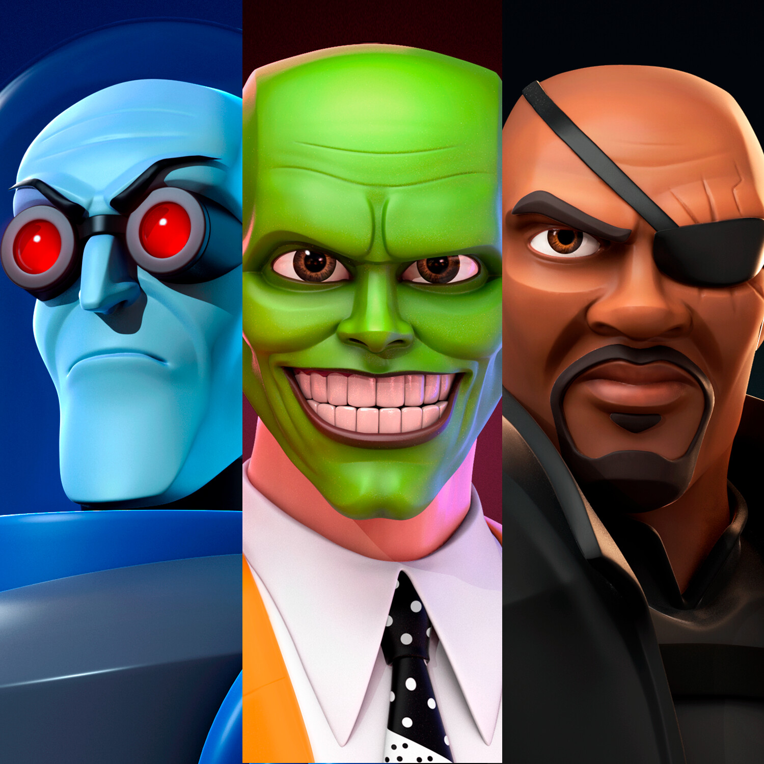 ArtStation - Three Famous bald guys