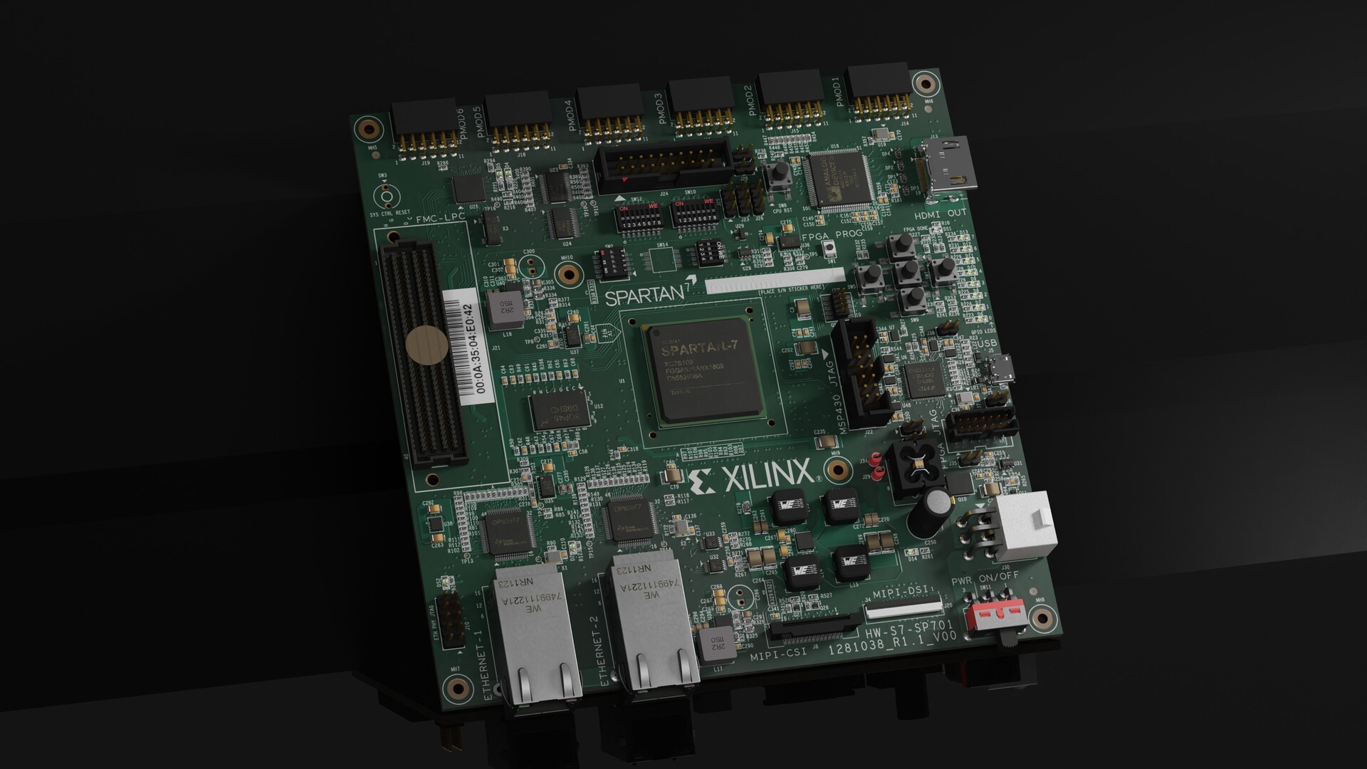 F2A 3DMODEL - 3D model SP701 Spartan-7 FPGA Evaluation Kit XILINX