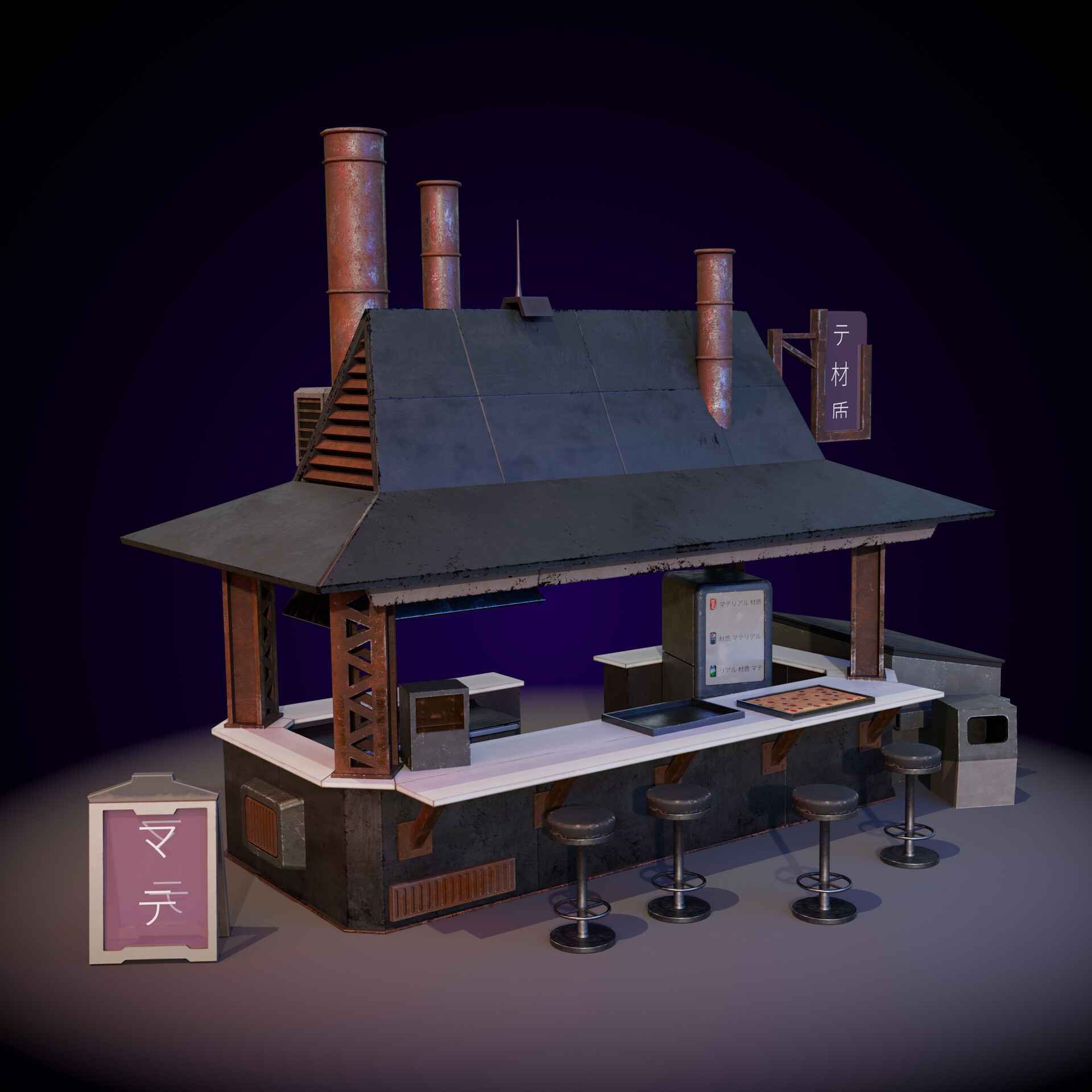 ArtStation - Street Vendor Stall