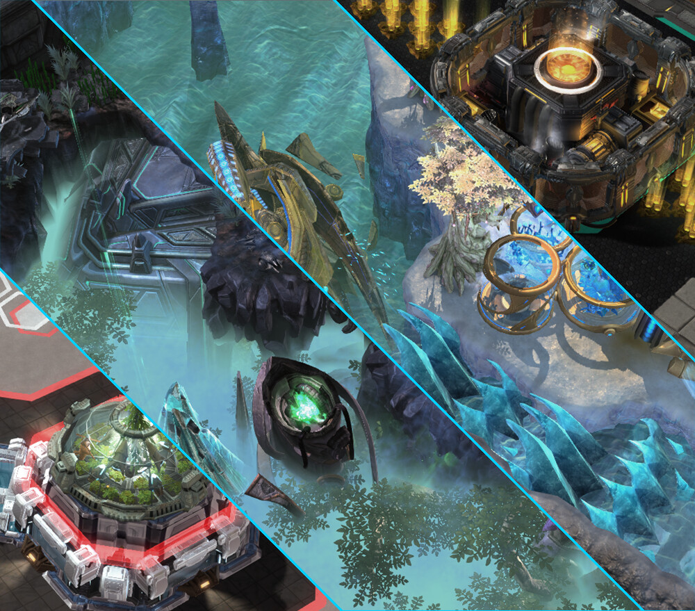 ArtStation - Starcraft II 1v1 Maps - Level Art & Level Design