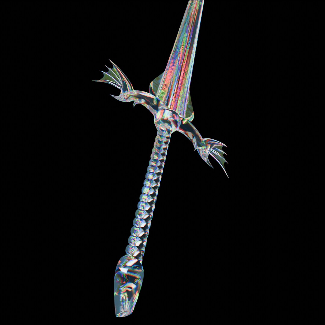 ArtStation - Glass two-handed sword