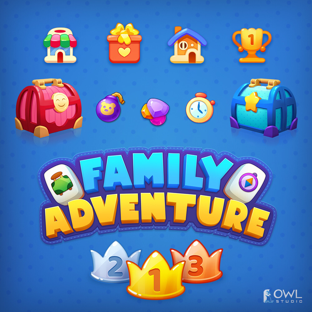 ArtStation - Mobile game cartoon UX/UI