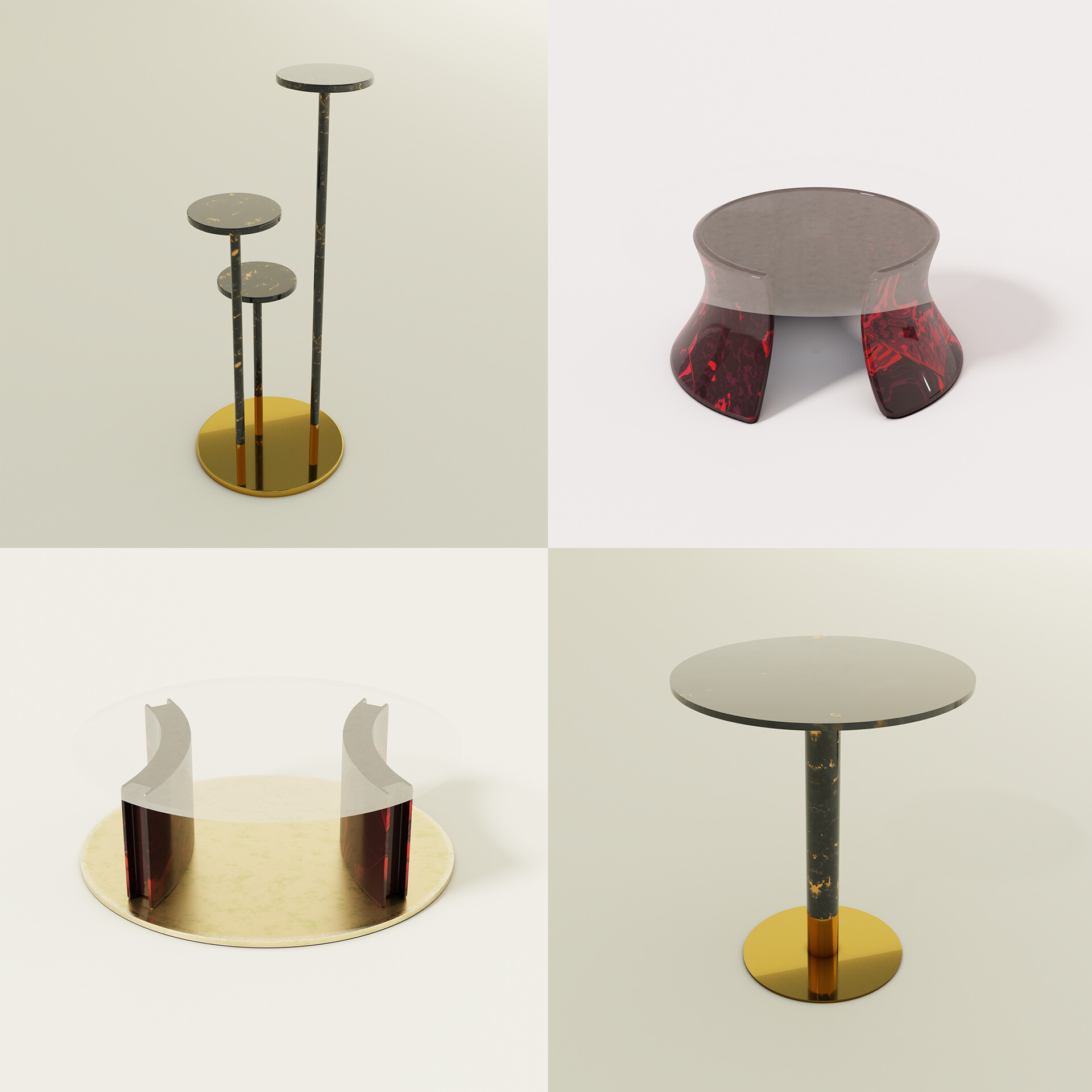 ArtStation - 6 round tables