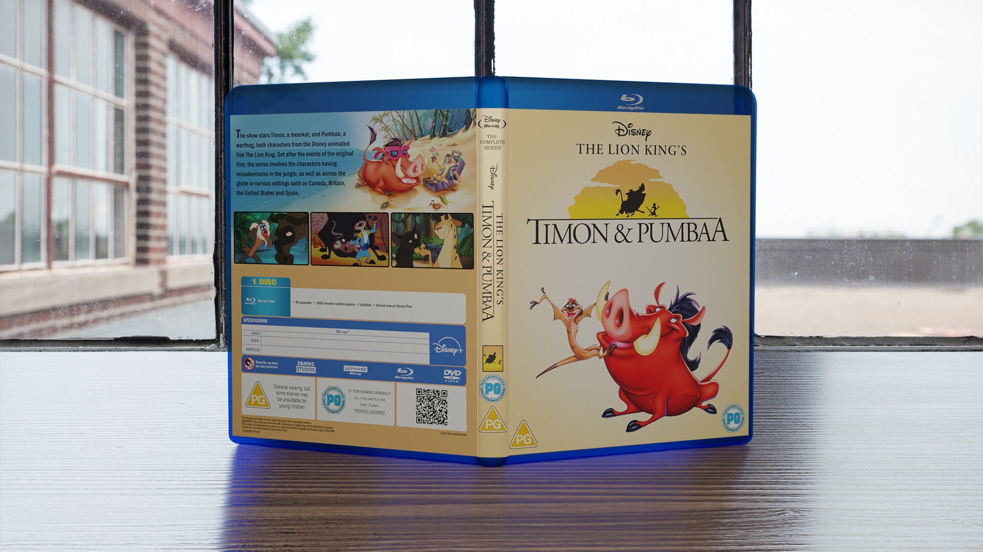 ArtStation - The Lion King's Timon and Pumbaa (1995) Custom Blu-ray Cover