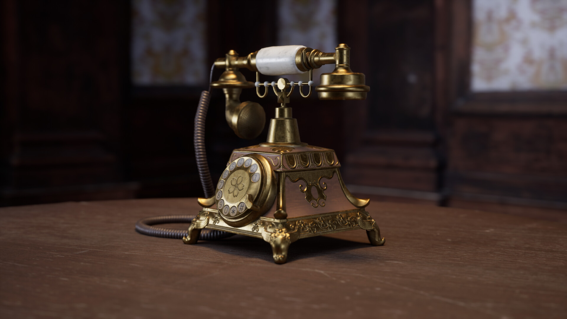 ArtStation - Antique Phone. Real time prop.