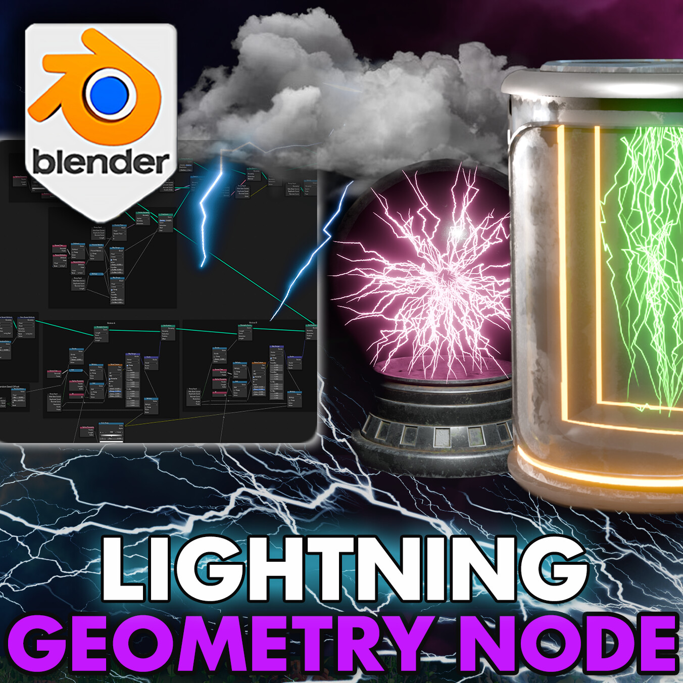 ArtStation - 3D Tudor Lightning Geometry Node