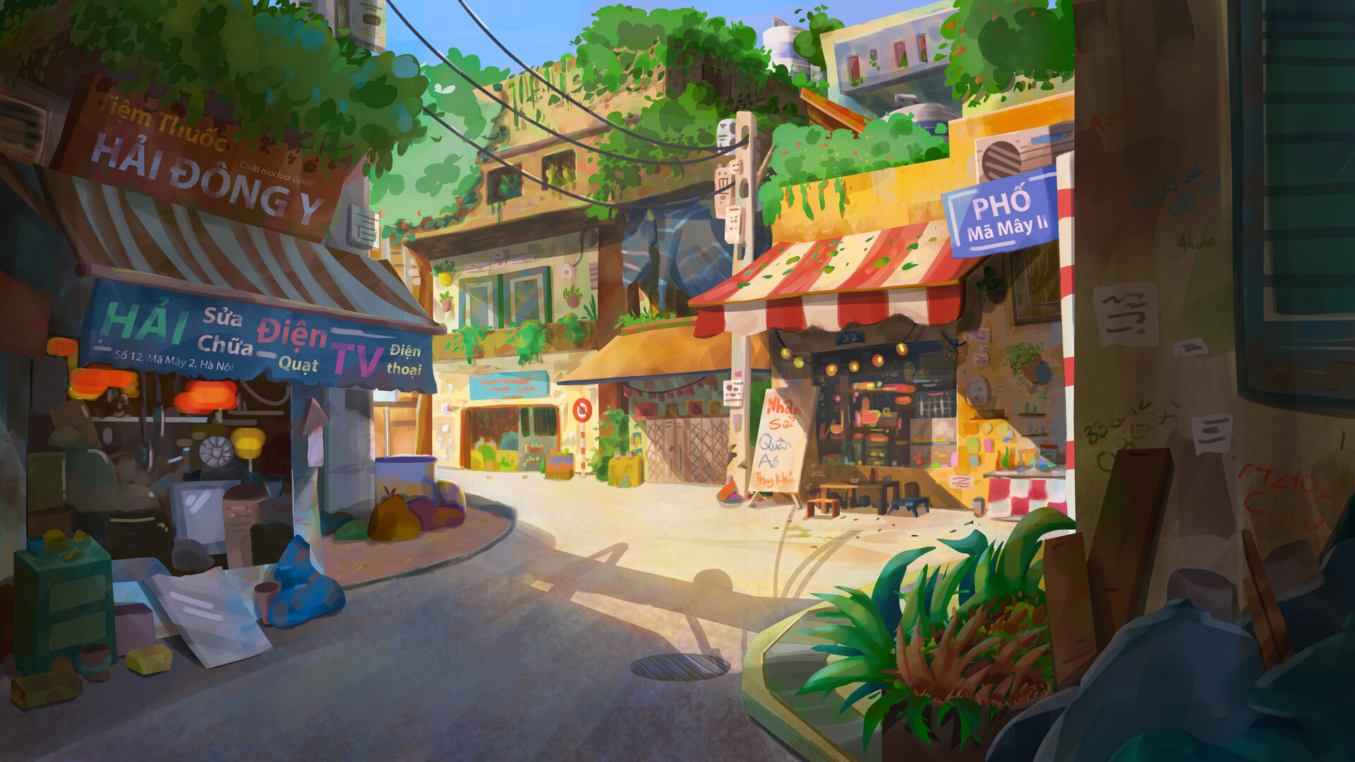 ArtStation - Lively Alleyway