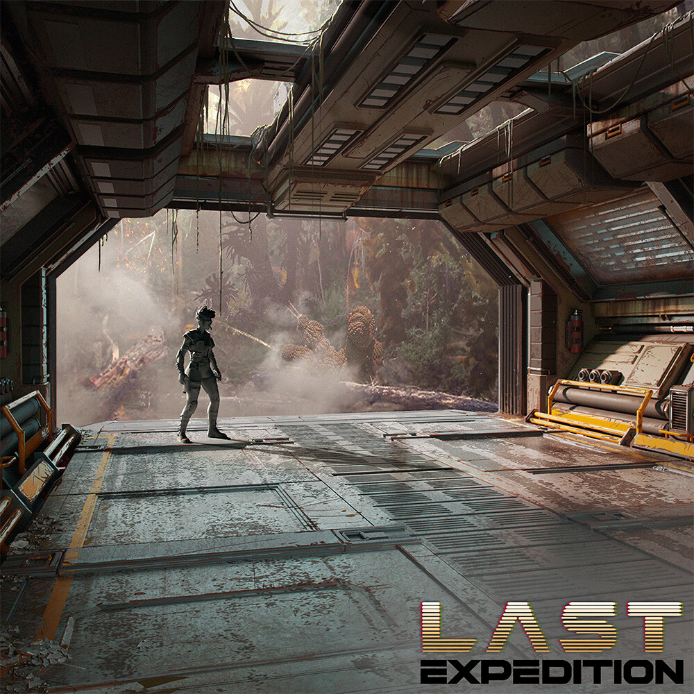 ArtStation - Modular Hallway section interior design for Last Expedition