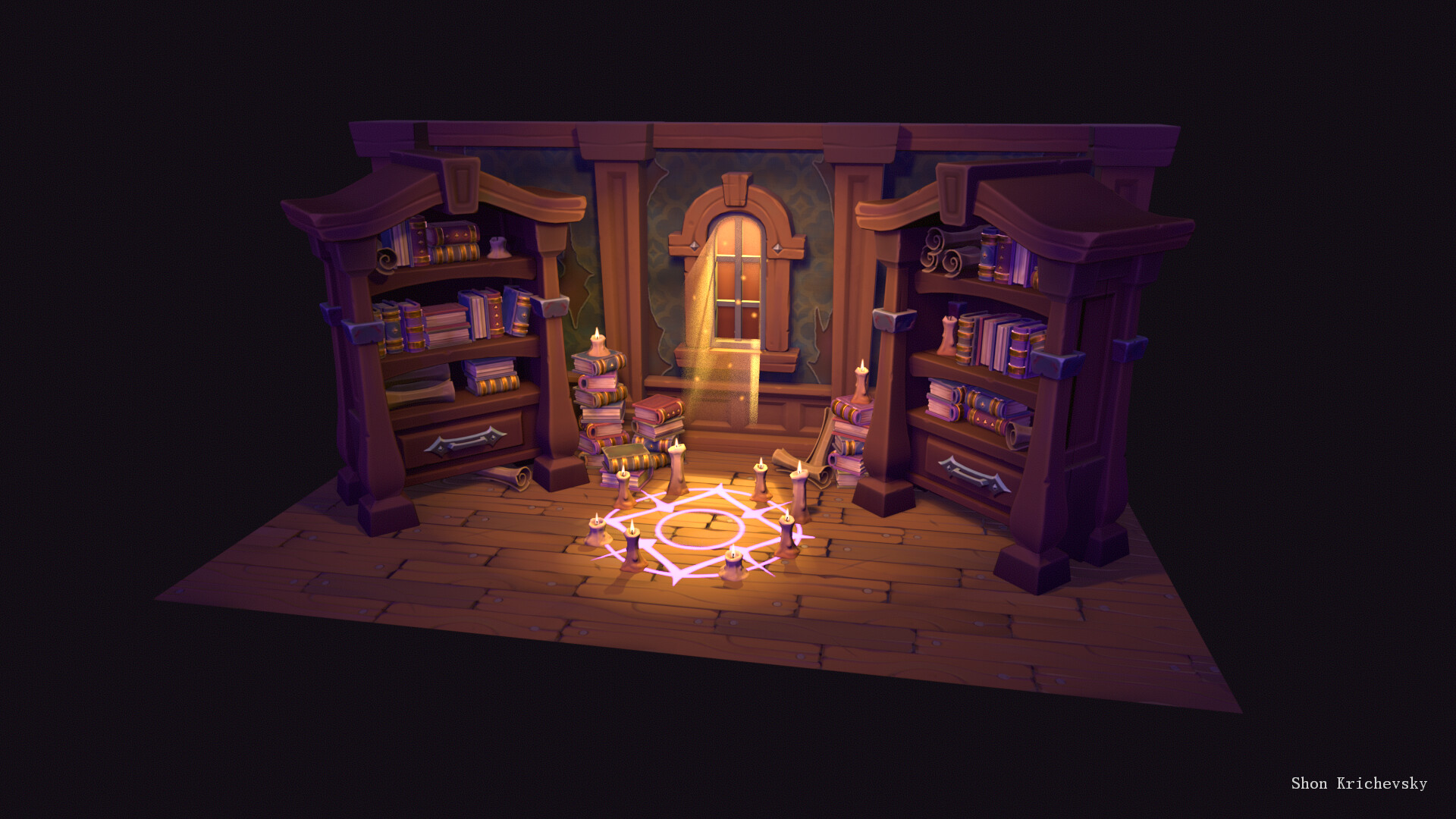 ArtStation - Stylized magical room