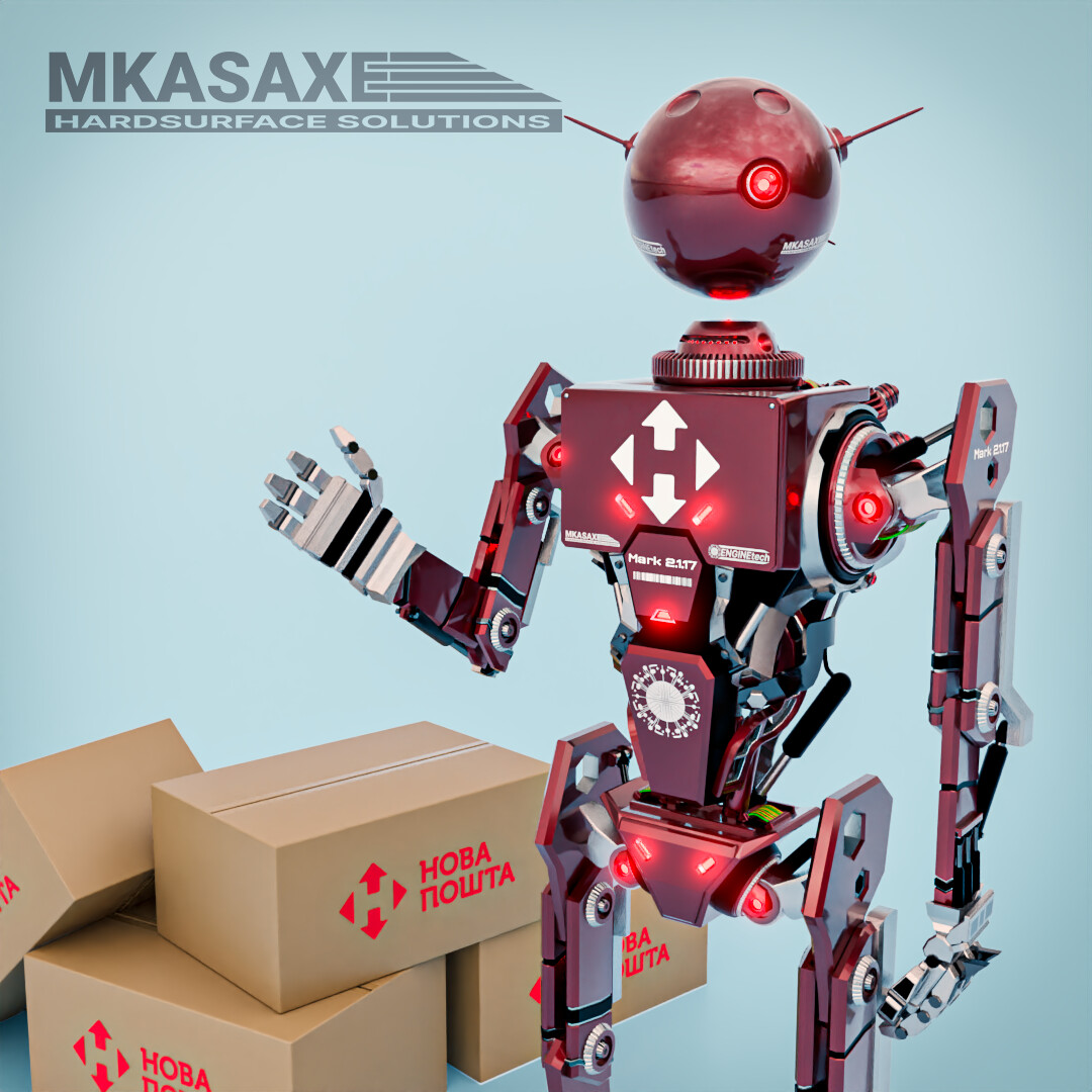 ArtStation - Mark 2.1.17 Nova Poshta assistant robot