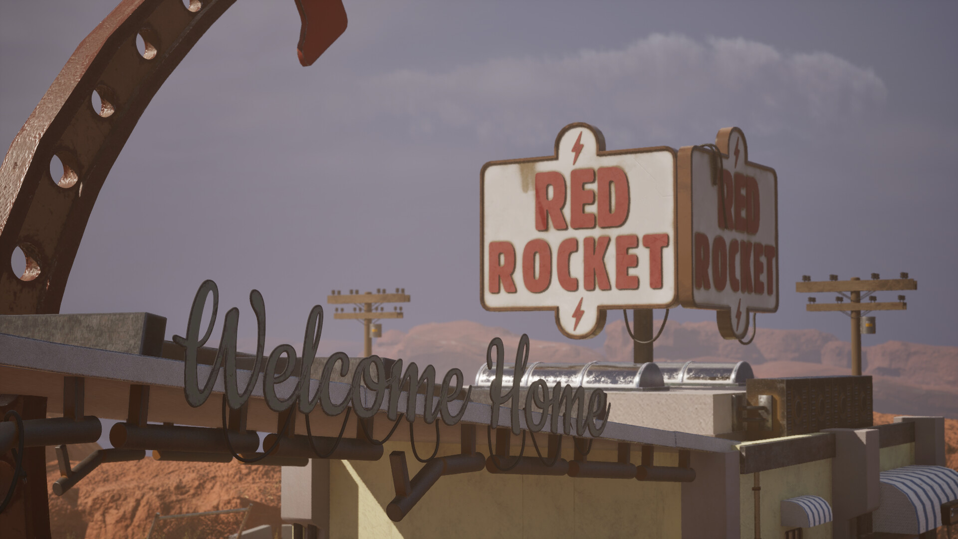 ArtStation - Red Rocket Gas Station