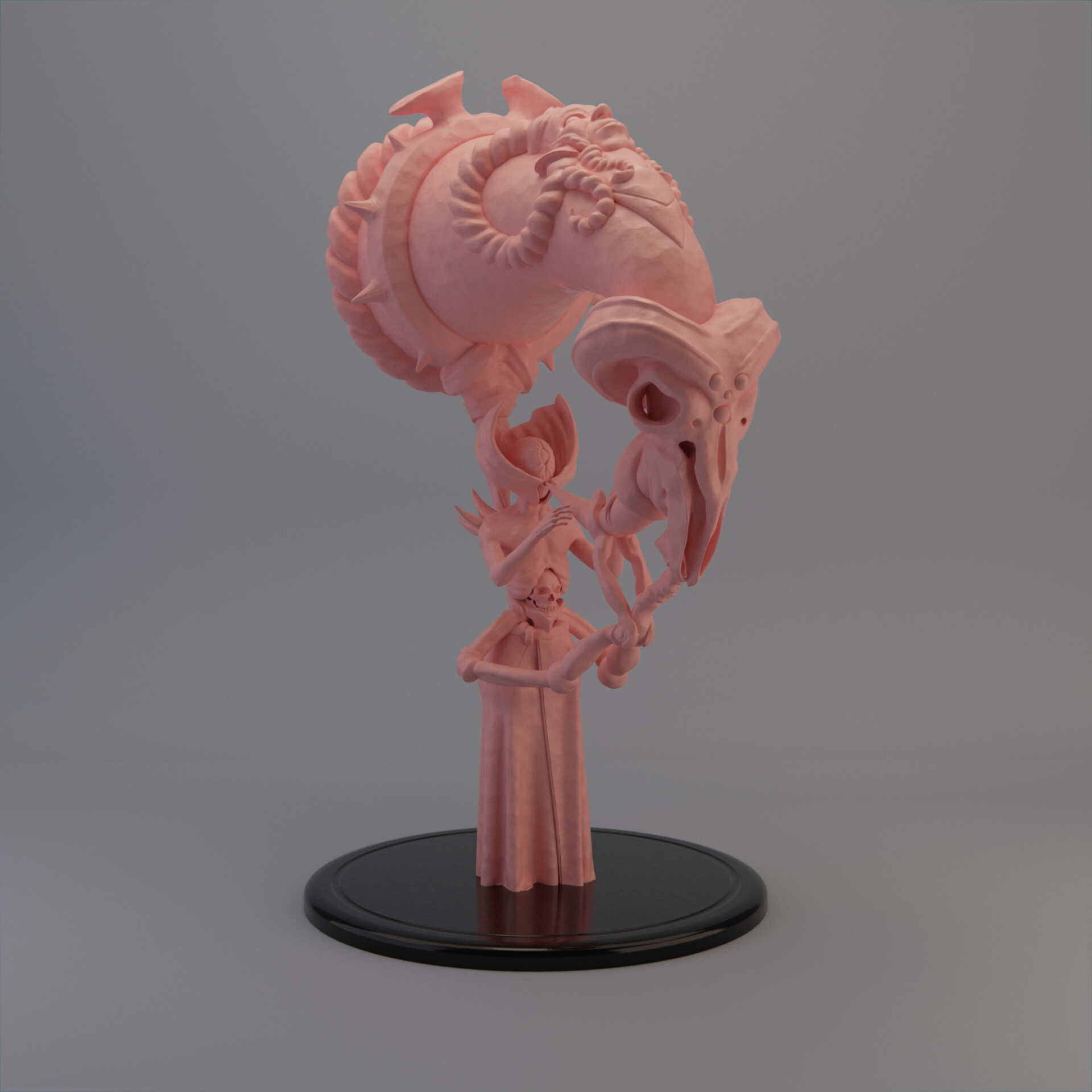 ArtStation - The Hell Horn Demon Sculpting