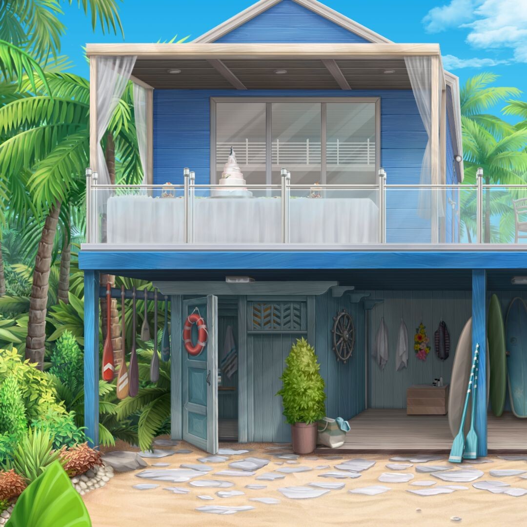 ArtStation - Vacation time. Game Art. 2D Location.