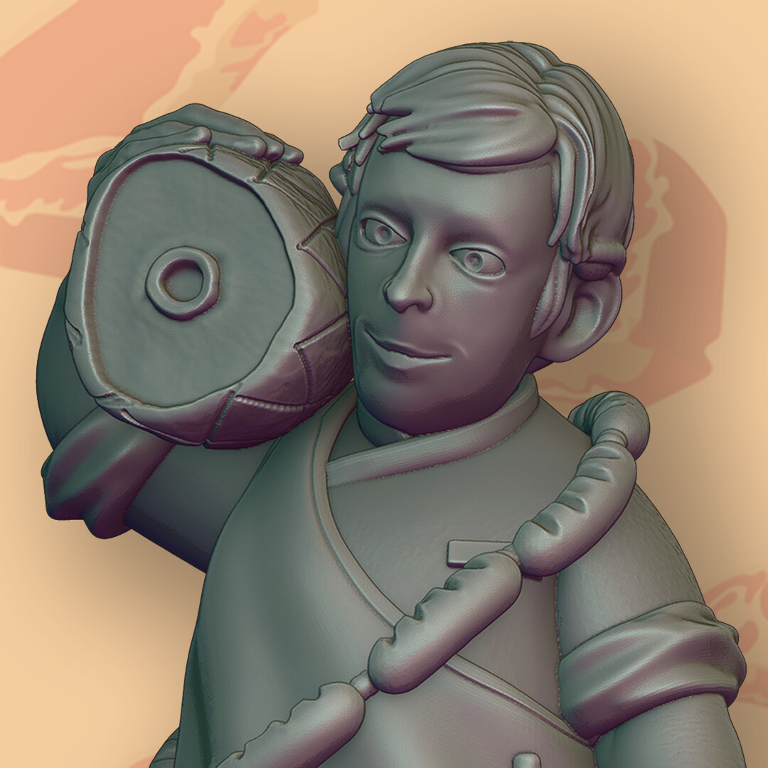 ArtStation - Halfling Butcher - Miniature