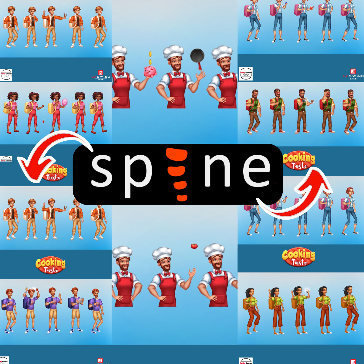 ArtStation - Spine Animations for "Cooking Taste" by Tasty Game Studio 🎨