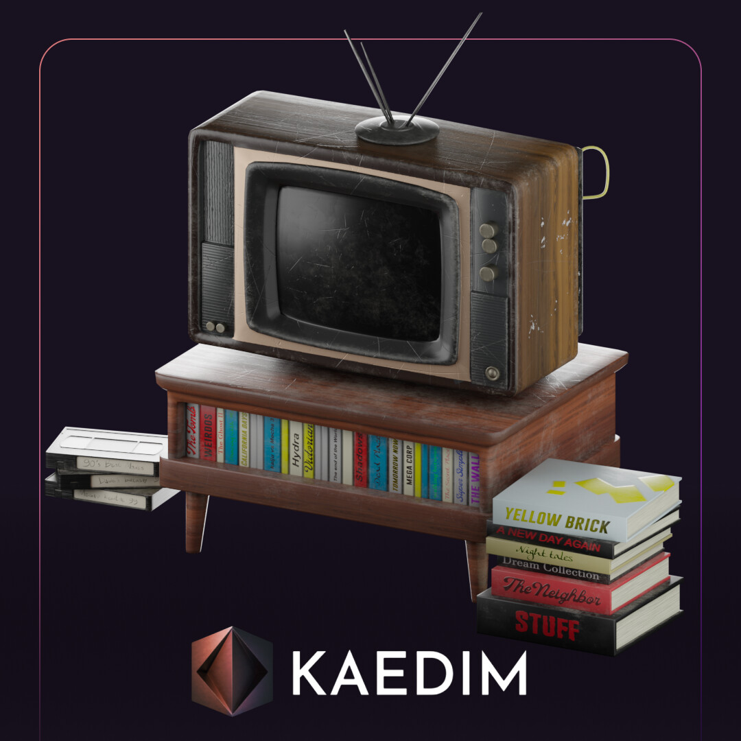 Kaedim - Television Set | 3D Realistic Game Asset | Kaedim