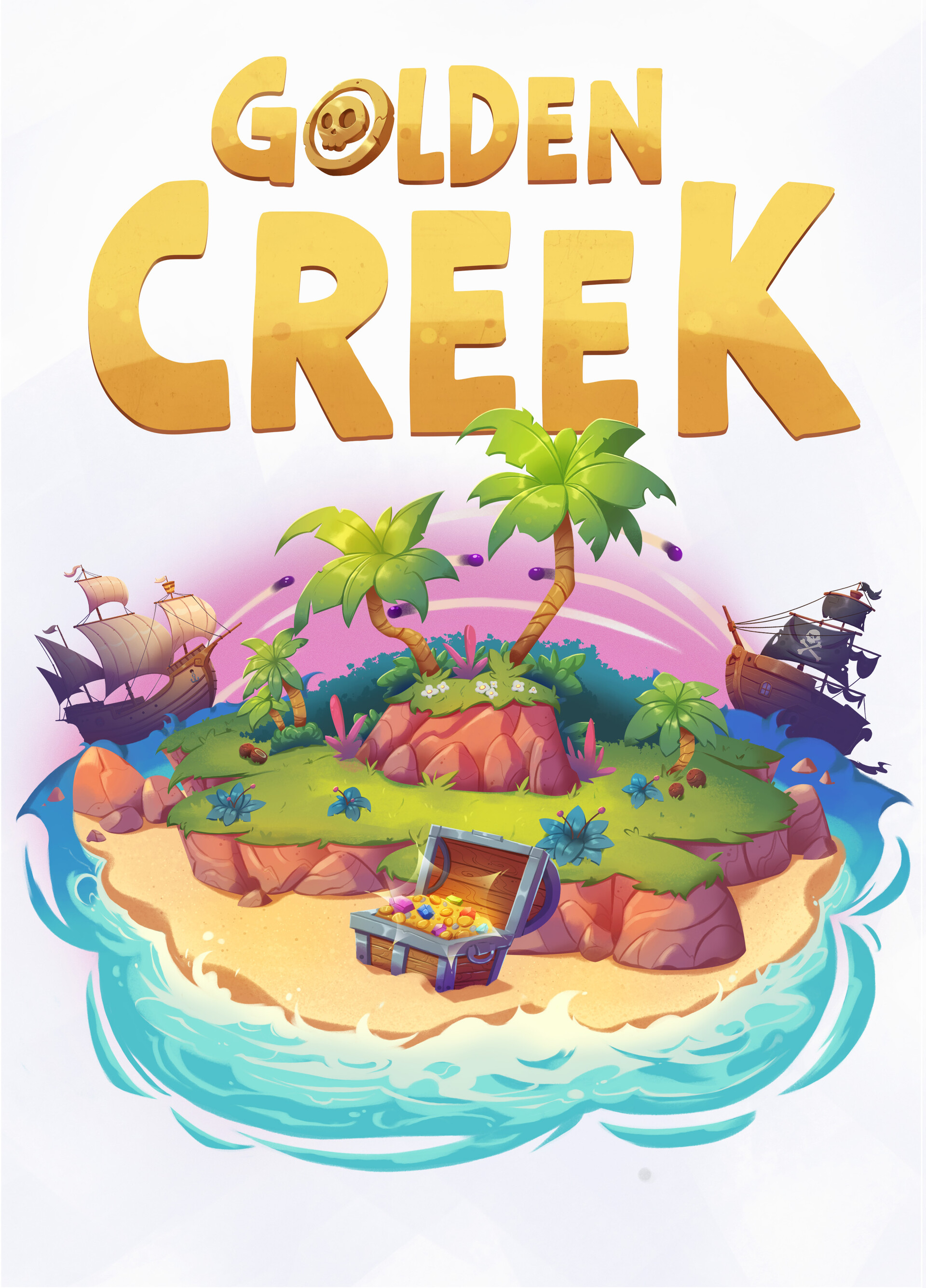 ArtStation - Golden Creek - card game