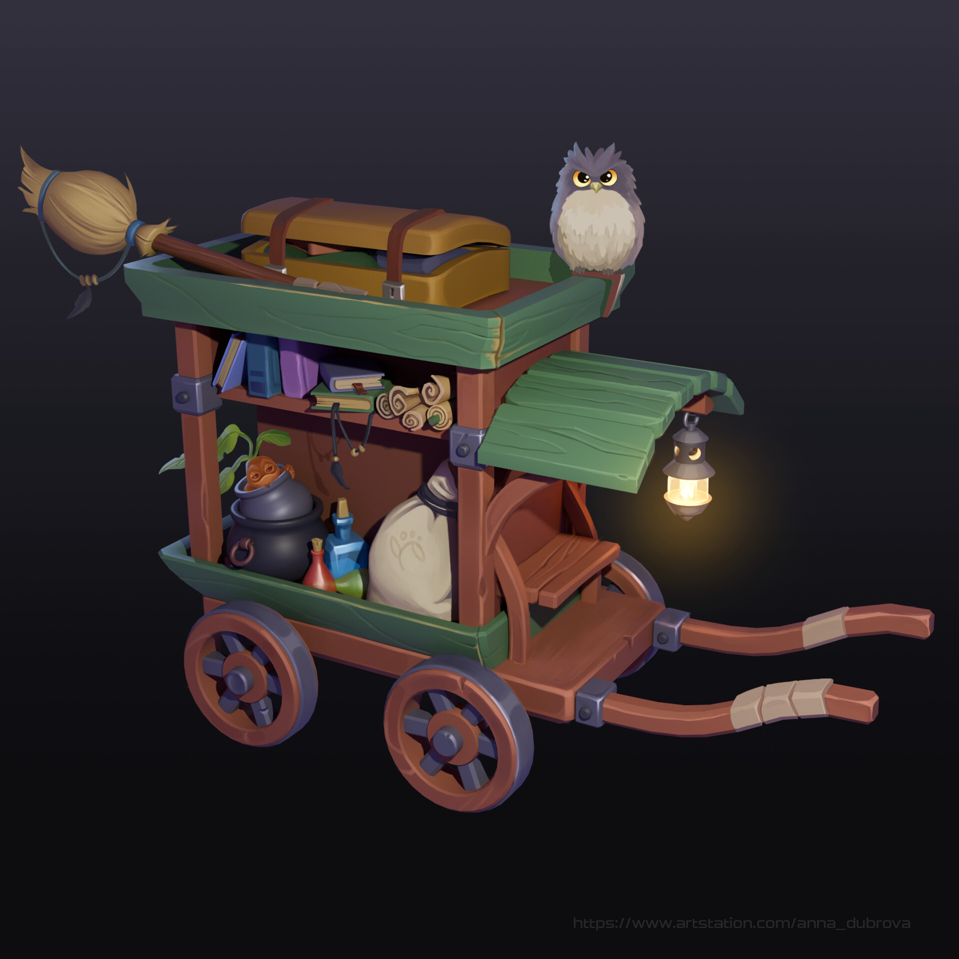 ArtStation - The wizard's cart.
