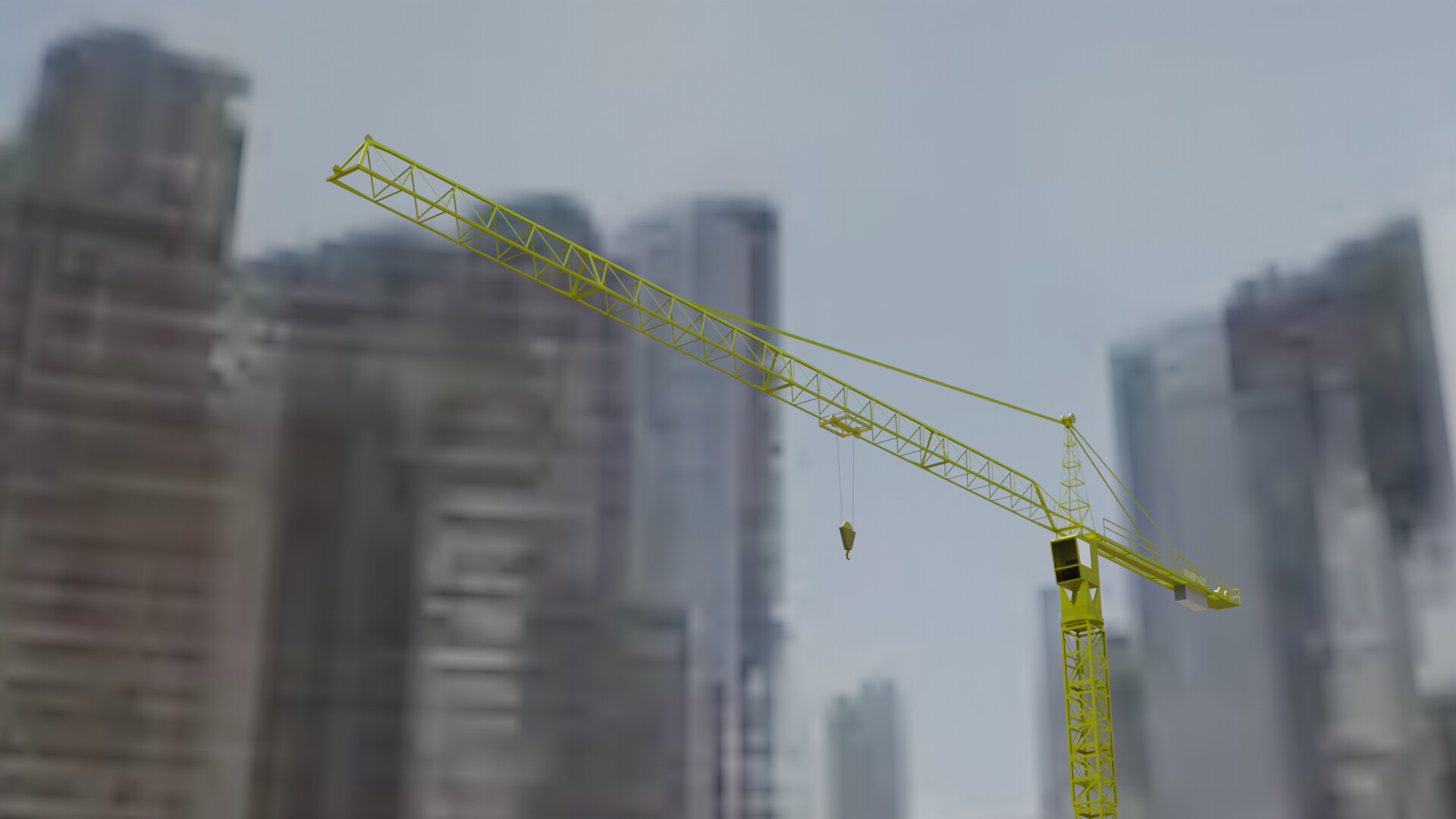 ArtStation - Low-poly tower crane