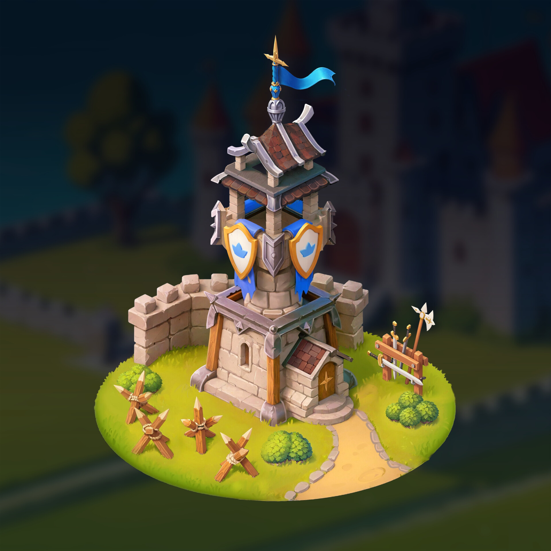 ArtStation - Stages of development of the "Tower" from Green Gopher ...