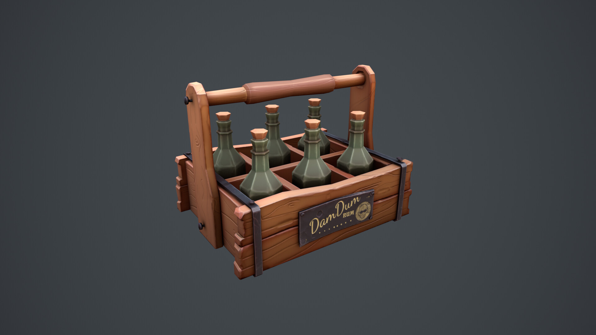ArtStation - Stylized Rum box