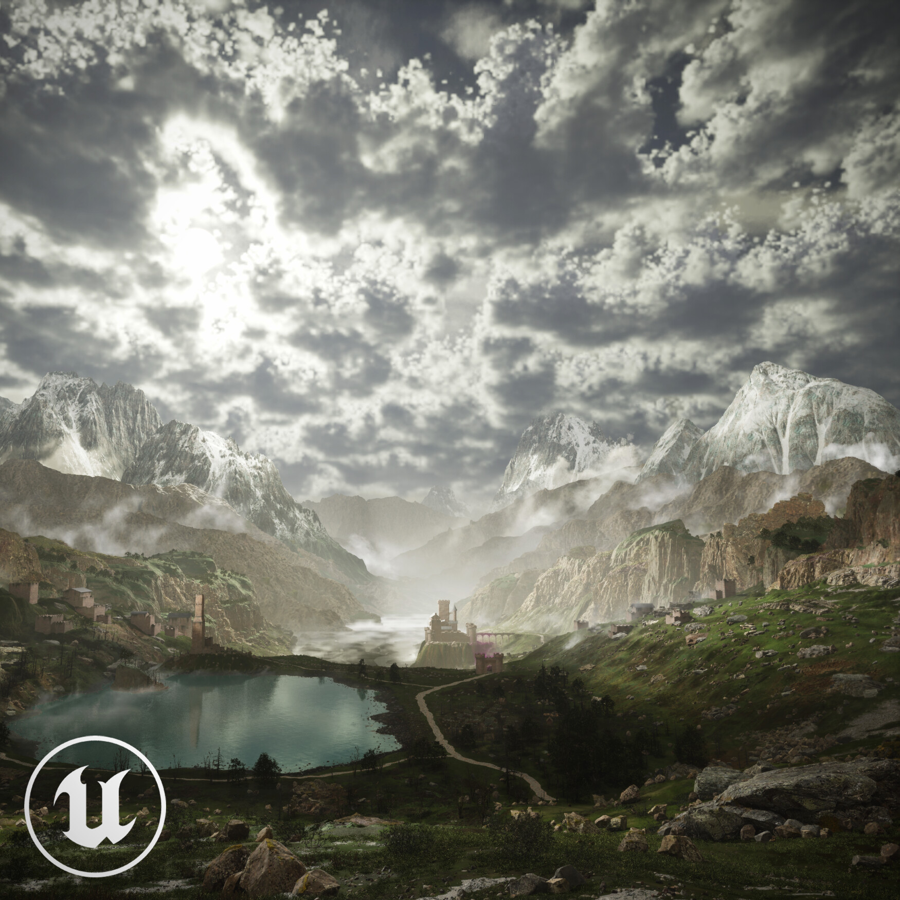 ArtStation - Unreal/Houdini Fantasy Valley Environment