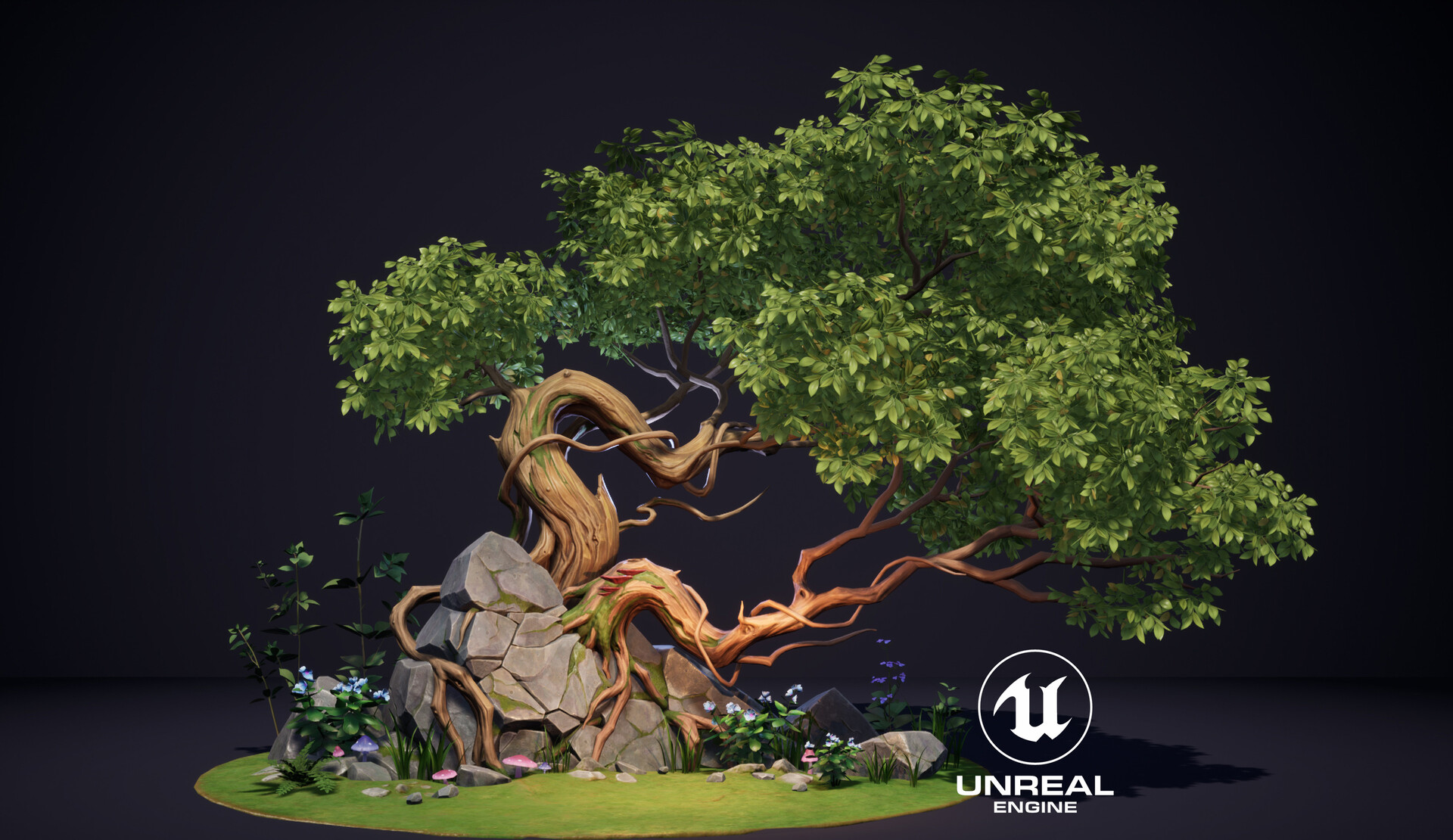 ArtStation - 3D ACTOR TREE STONE Biome