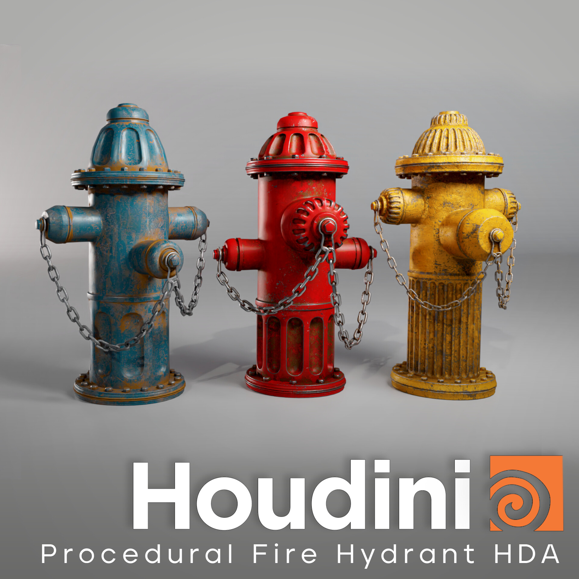 ArtStation - Procedural Fire Hydrant - Hda(Houdini Digital Asset)