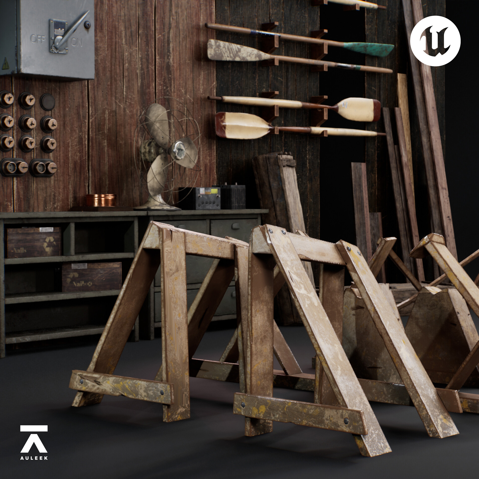 ArtStation - Boat Workshop Props