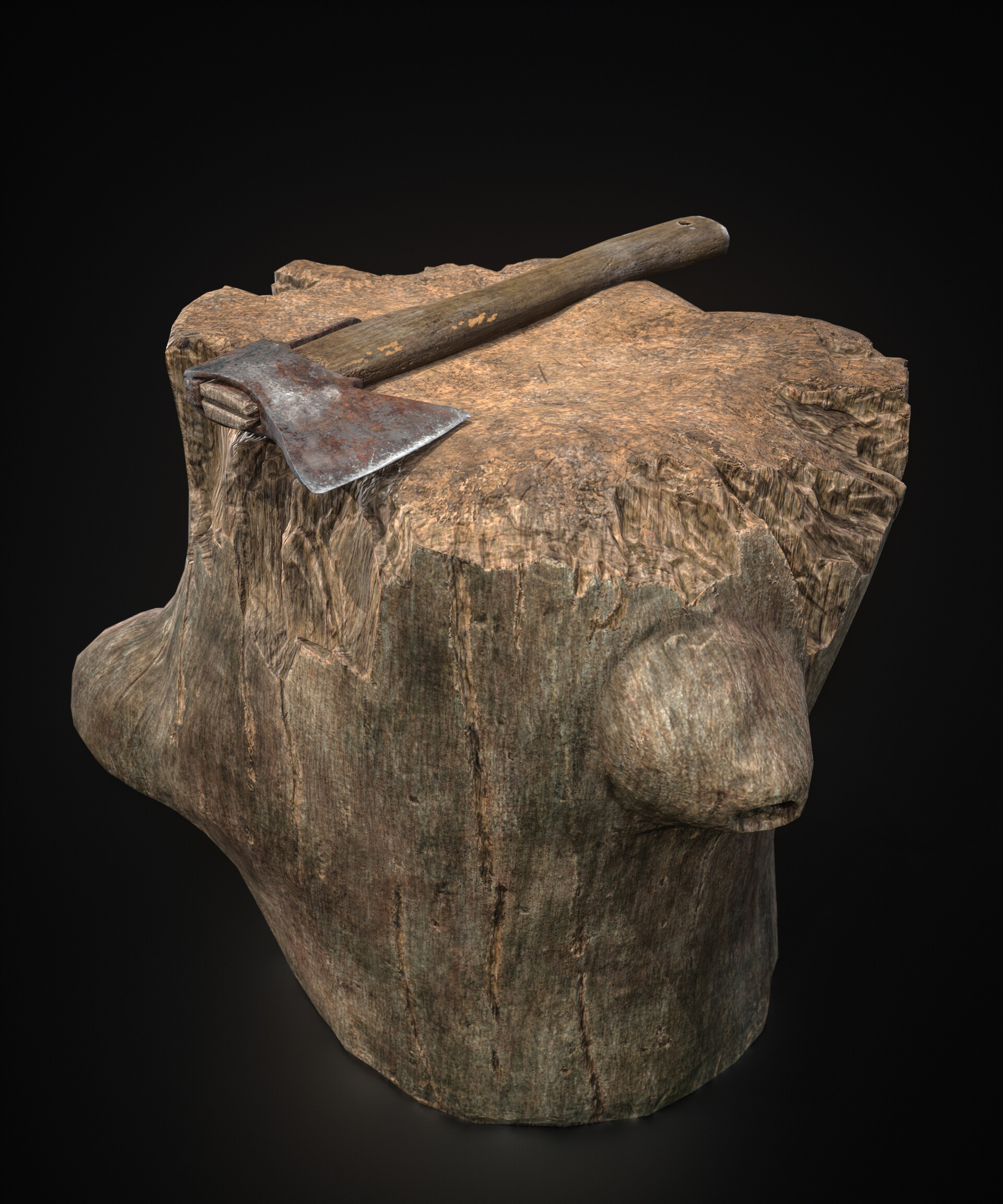 ArtStation - Wood Chopping Block