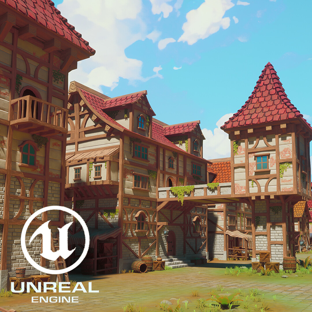 ArtStation - Stylized Medieval Village