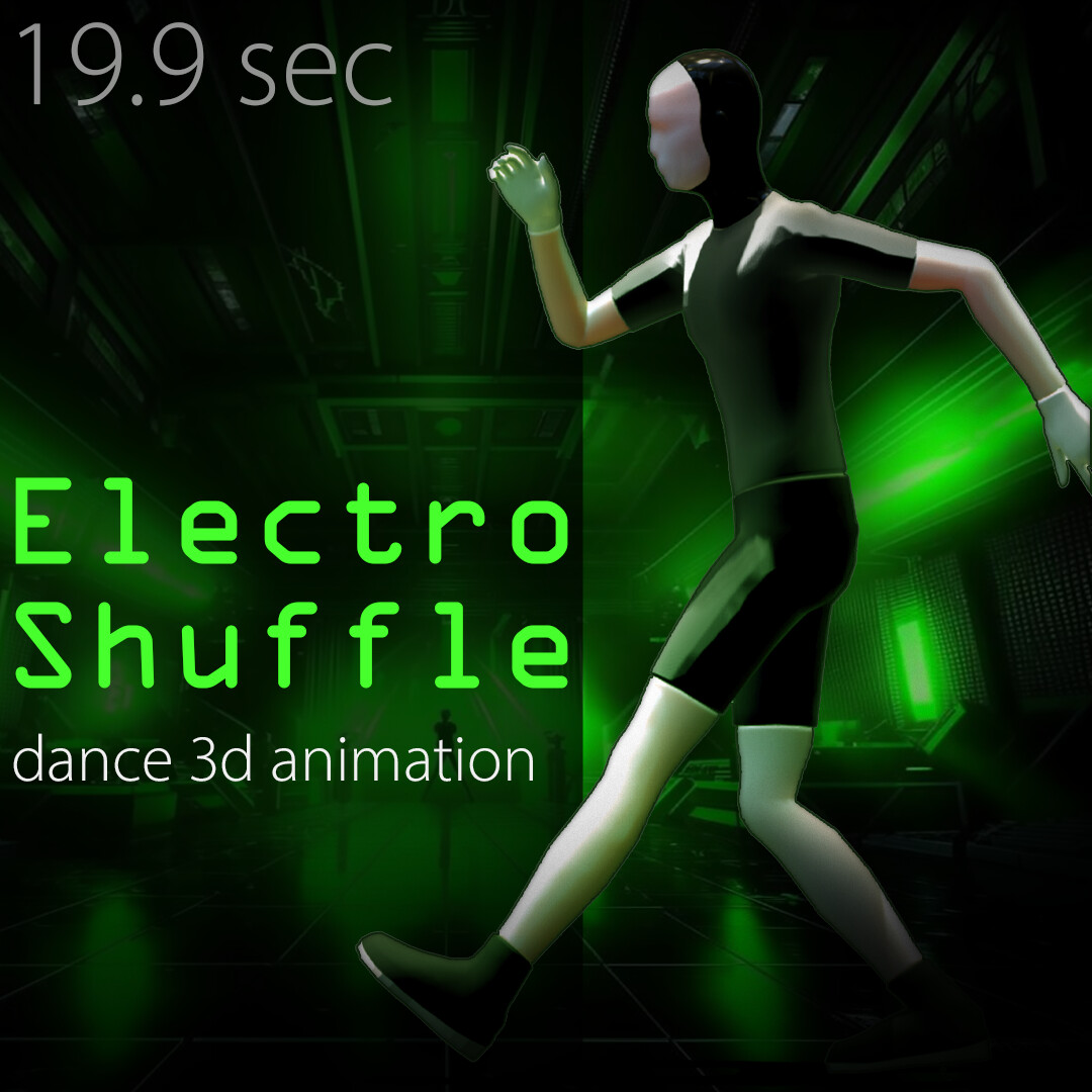 ArtStation - A&M: Electro Shuffle - dance loop (MocapDancer animation) 128bpm + UE assets pack