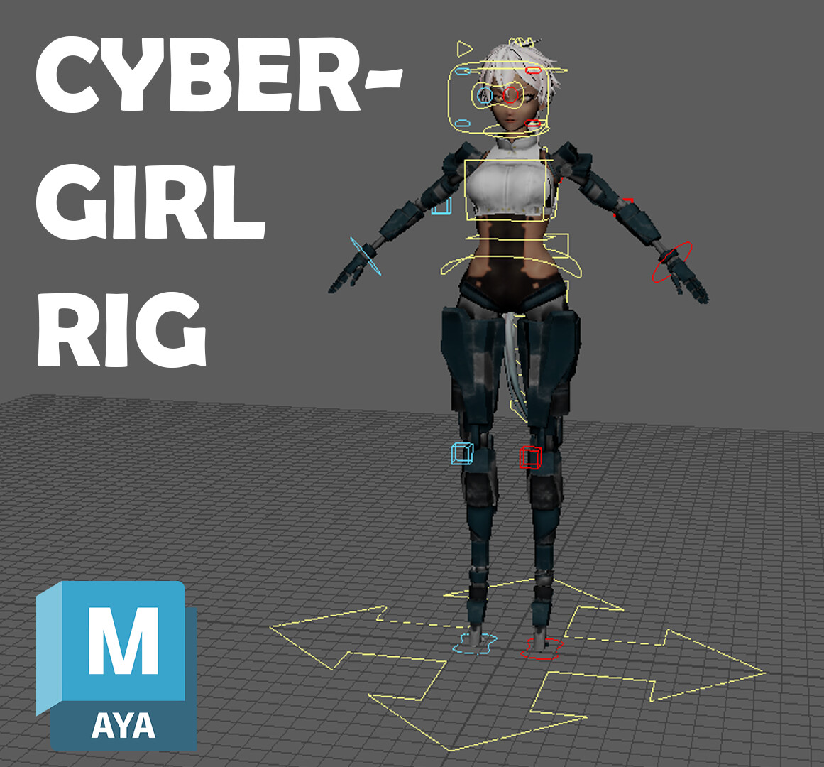 ArtStation - Cyber Girl Rig