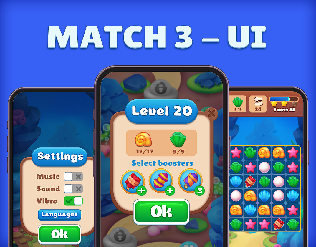 ArtStation - GUI + Match 3