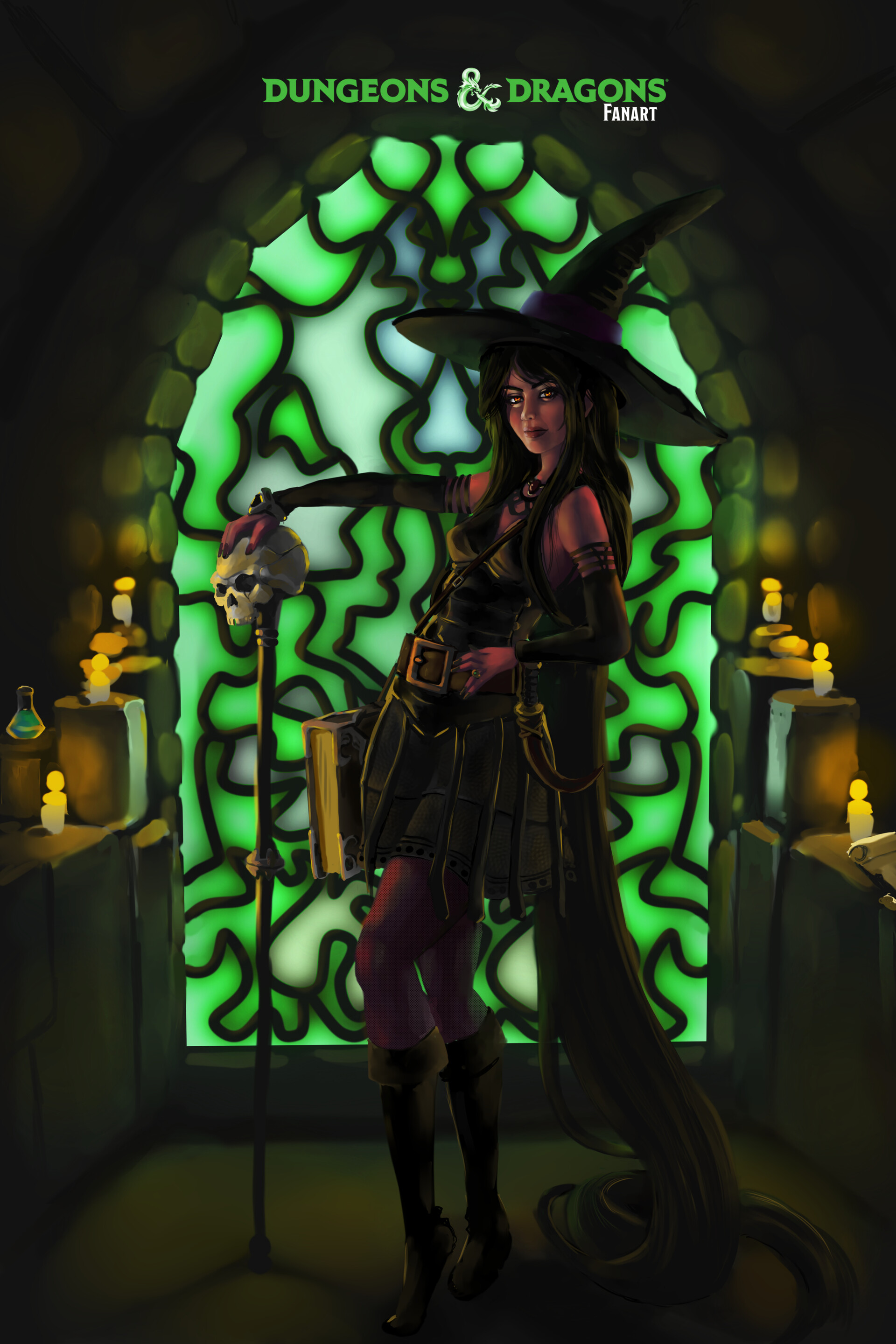 ArtStation - Sasha Vesper - Witch Dnd - Commission - Fanart