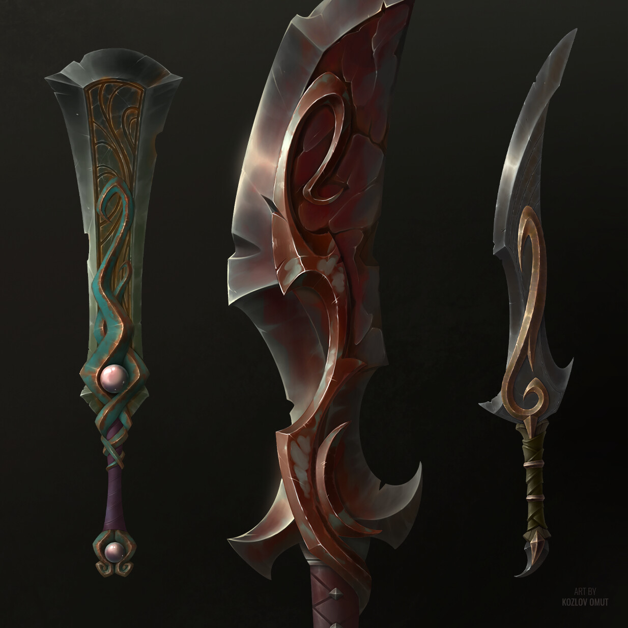 ArtStation - Concept art of swords for a computer game
