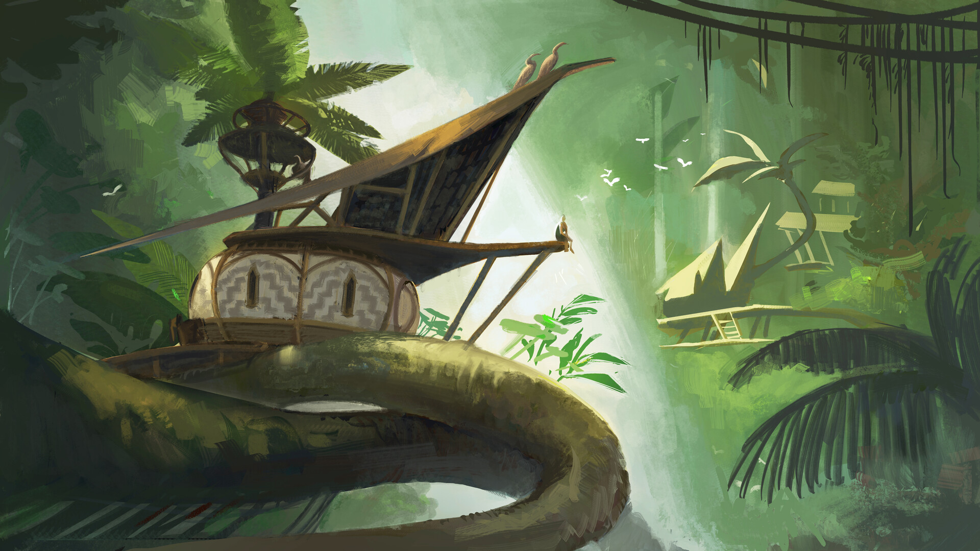 ArtStation - Legend of Asheb'n - Hunter's Hut