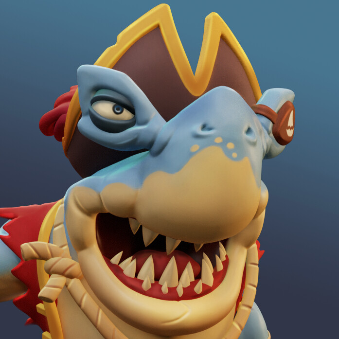 Phil Mehr - Crash Bandicoot - Shark Pirate (Fan Art)