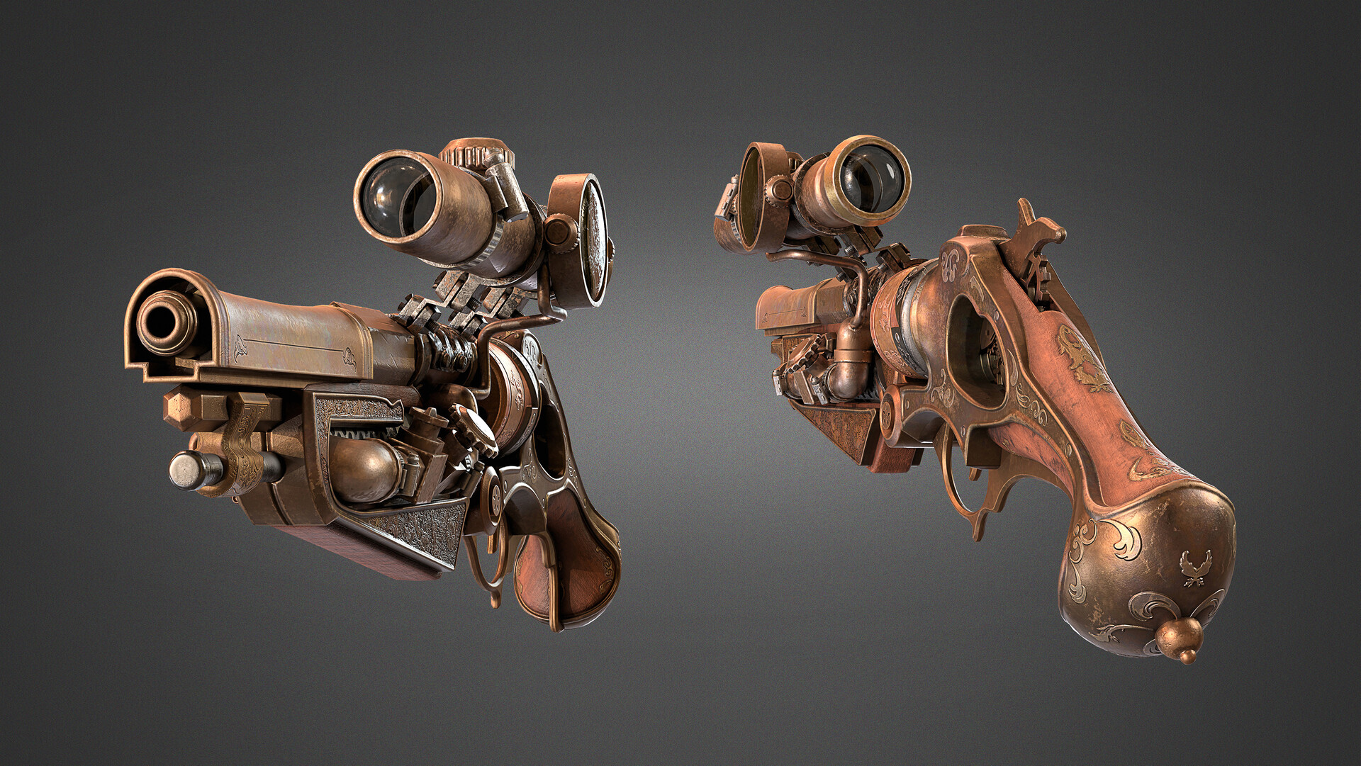 ArtStation - Steampunk Gun