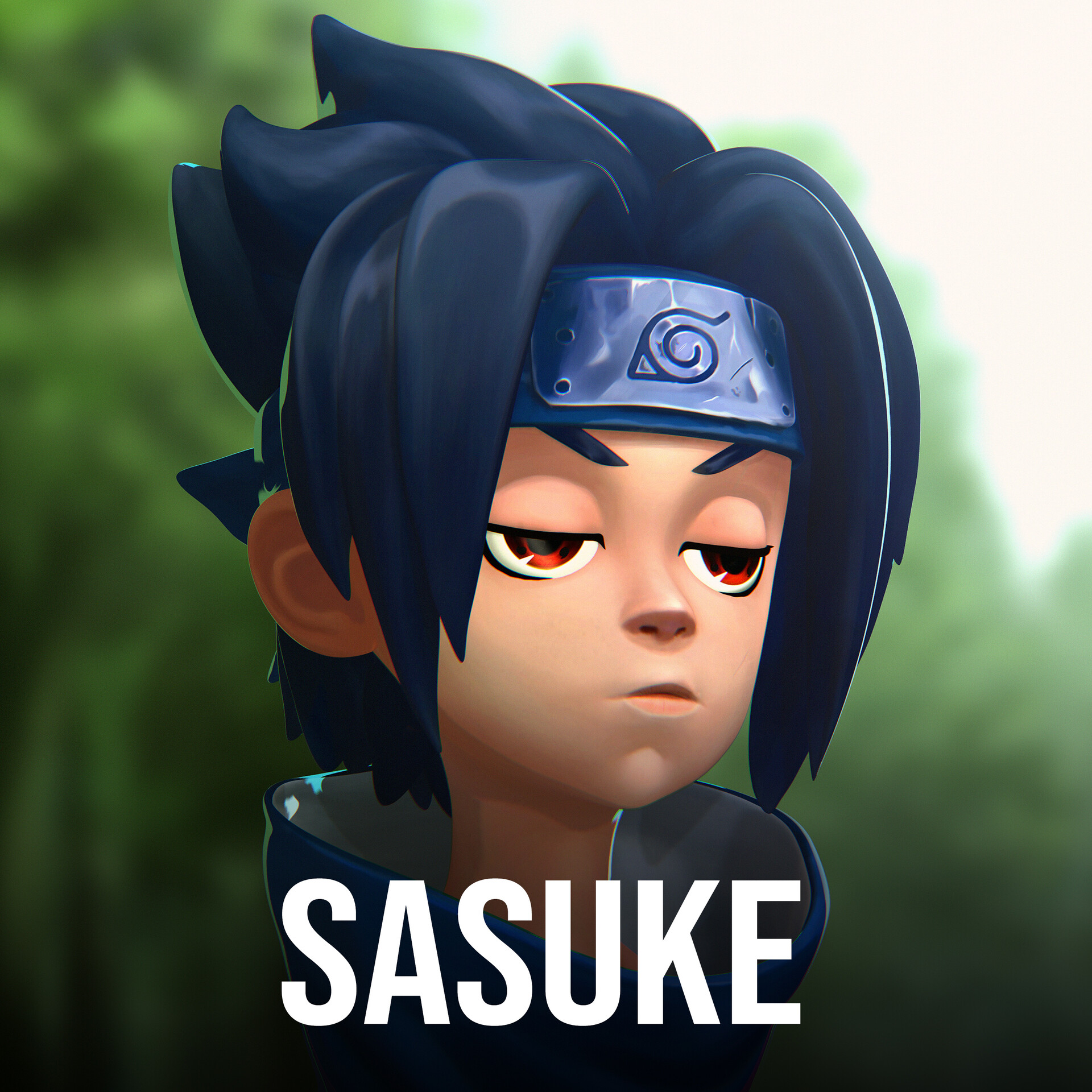 ArtStation - Sasuke Uchiha - HandPaint Study