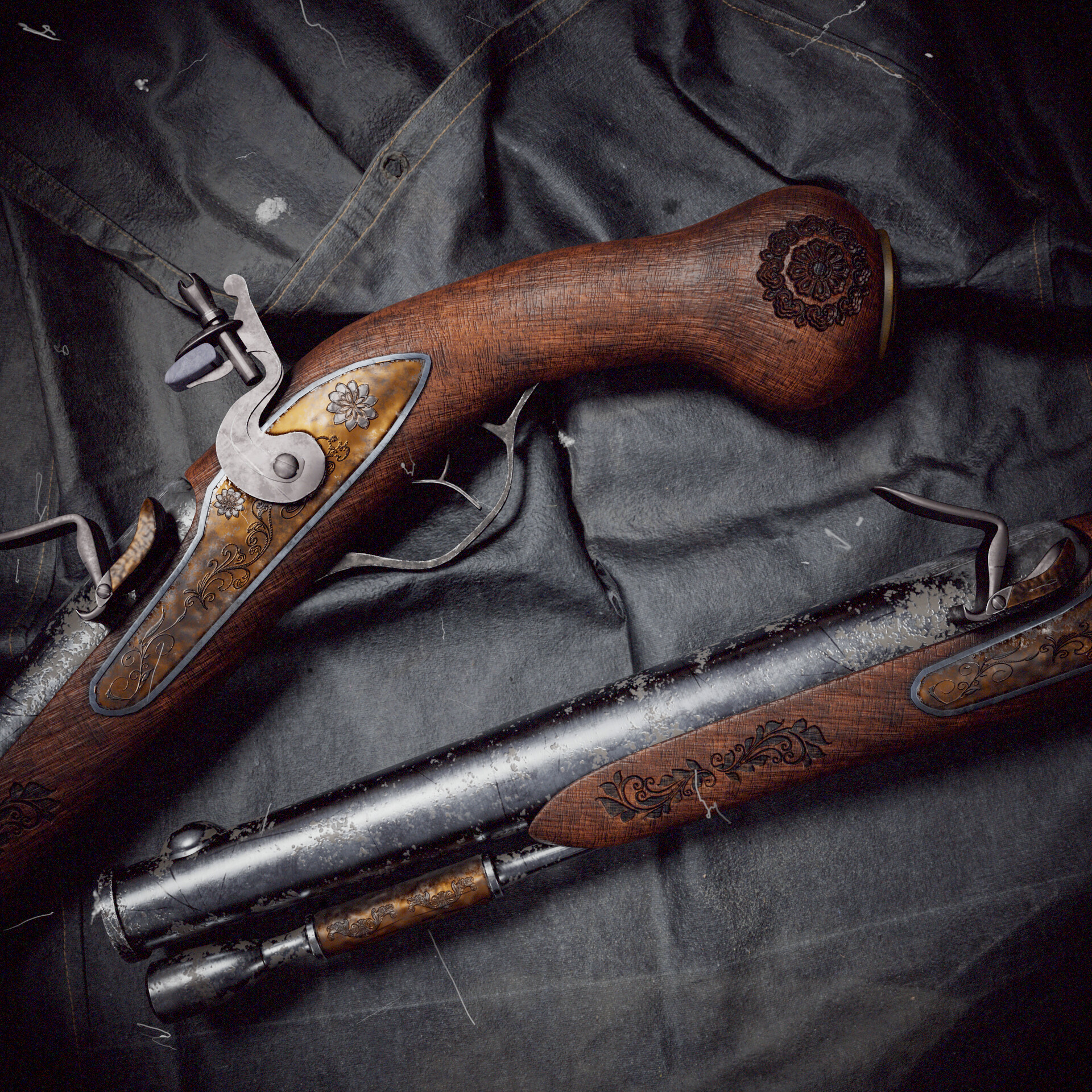 ArtStation - Flint Lock Gun