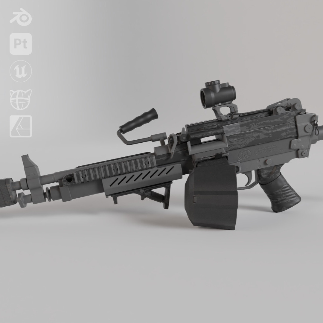 ArtStation - M249 Custom - Magpul | MK3 | Compact